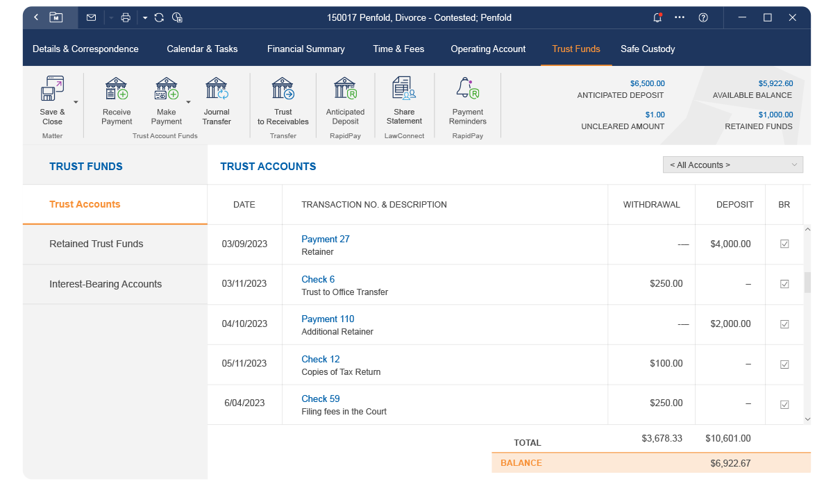 Legal Trust Accounting Software for Law Firms | LEAP US