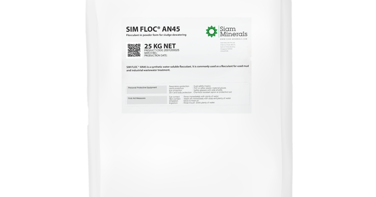 SIM FLOC AN45 | Siam Minerals Sludge Dewatering Additives