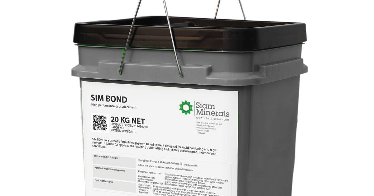 SIM BOND - High-performance gypsum cement | Siam Minerals drilling fluid additives