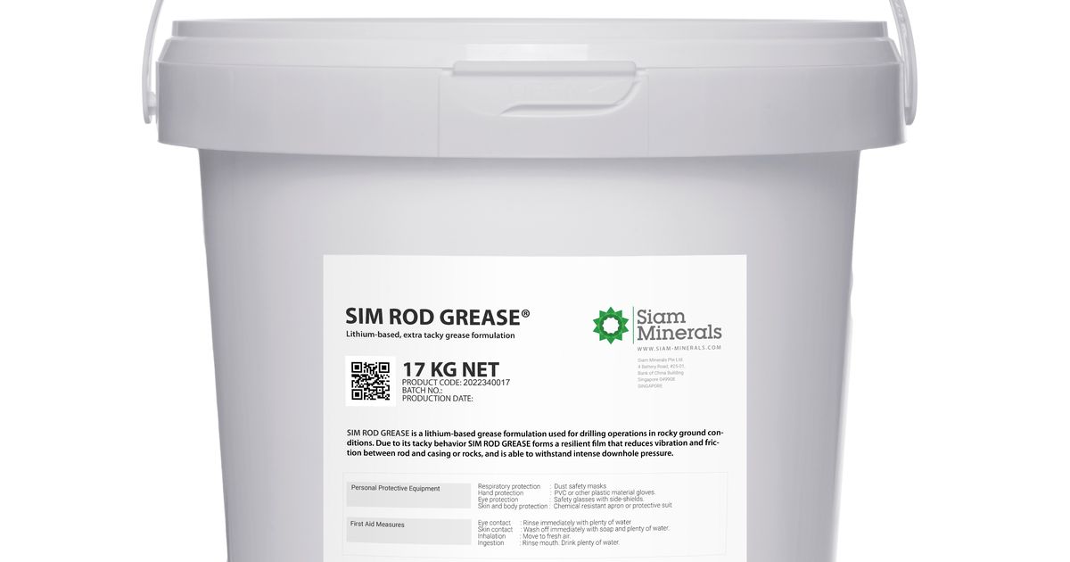 SIM ROD GREASE® - Friction reducing lubricant | Siam Minerals drilling ...