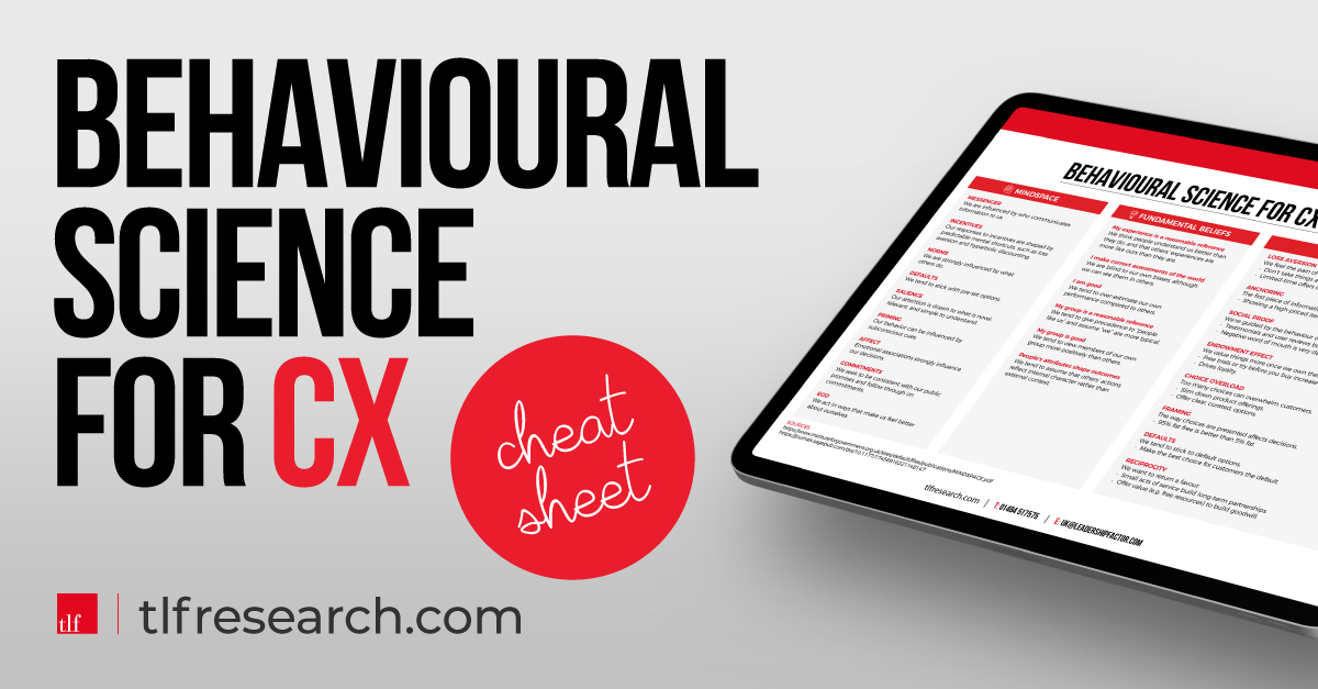 Behavioural Science for CX Cheat Sheet