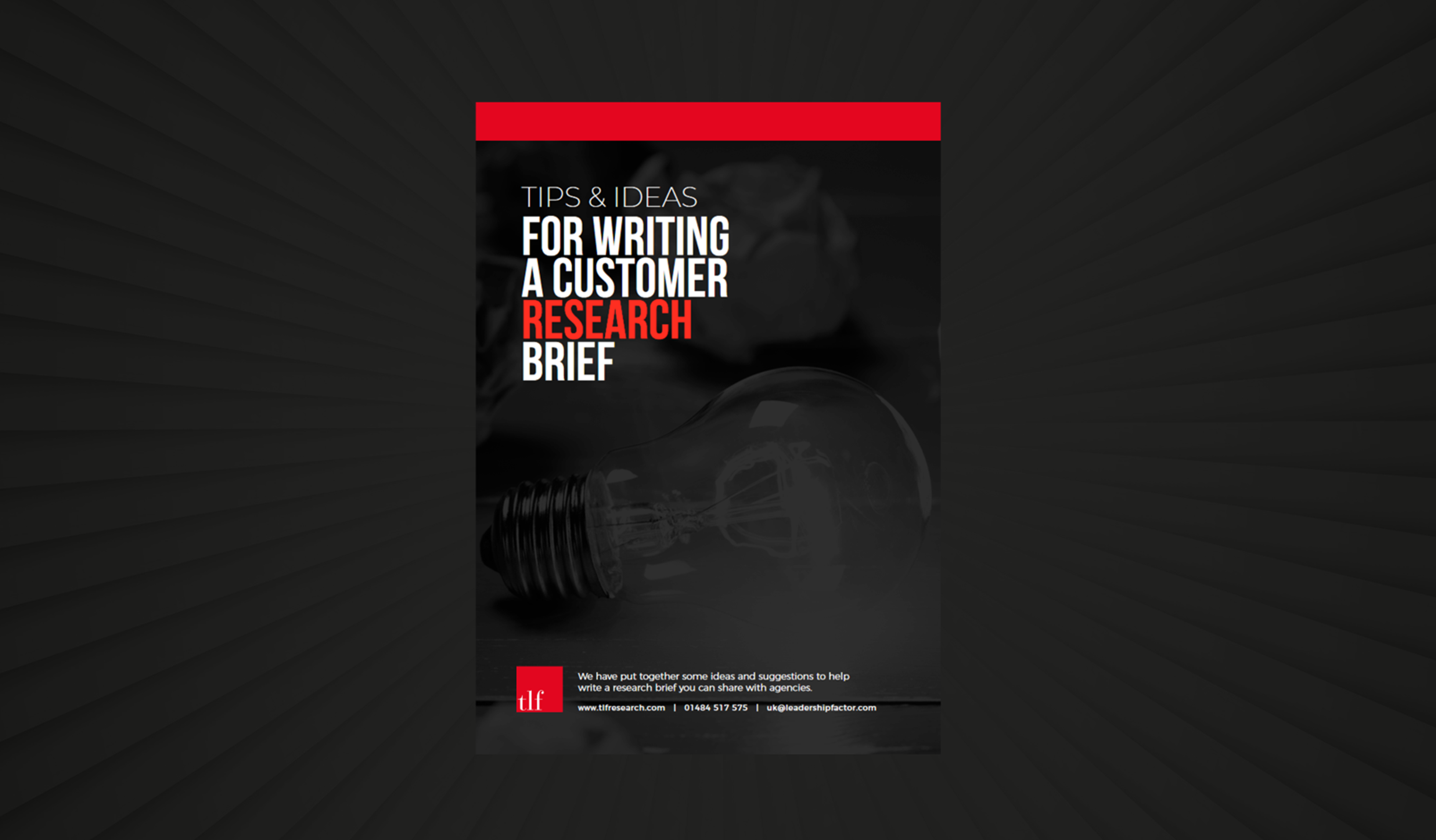 Tips and Ideas for Writing a Customer Research Brief