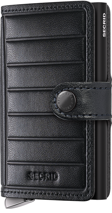 Premium Miniwallet Emboss Lines Black