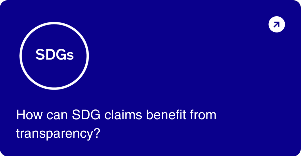 Transparency is key for SDG claims to be an effective asset in the VCM