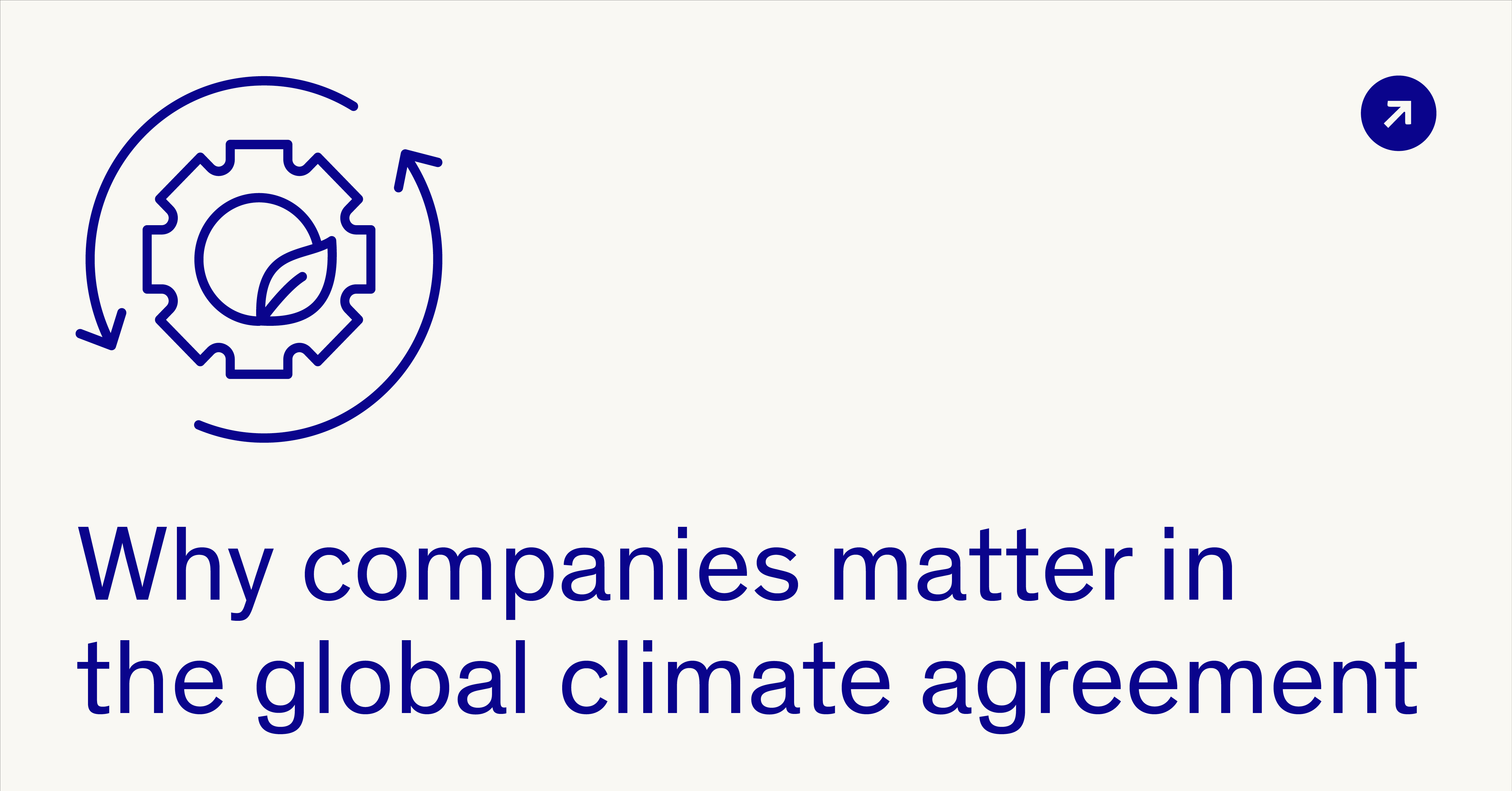 Why companies matter for the global climate agreement