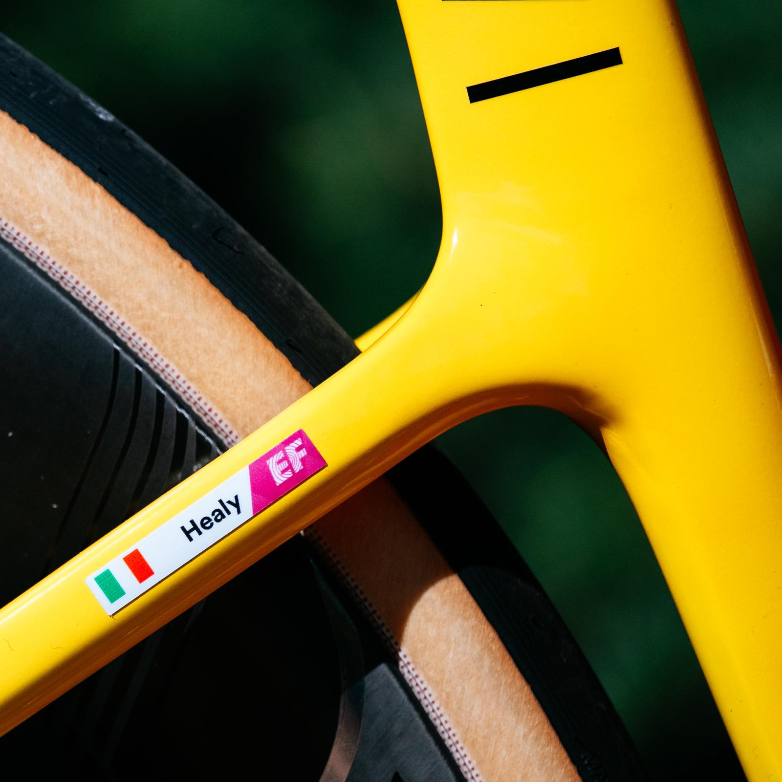 Tour de France bike check: Ben Healy's yellow Cannondale LAB71 SuperSix ...