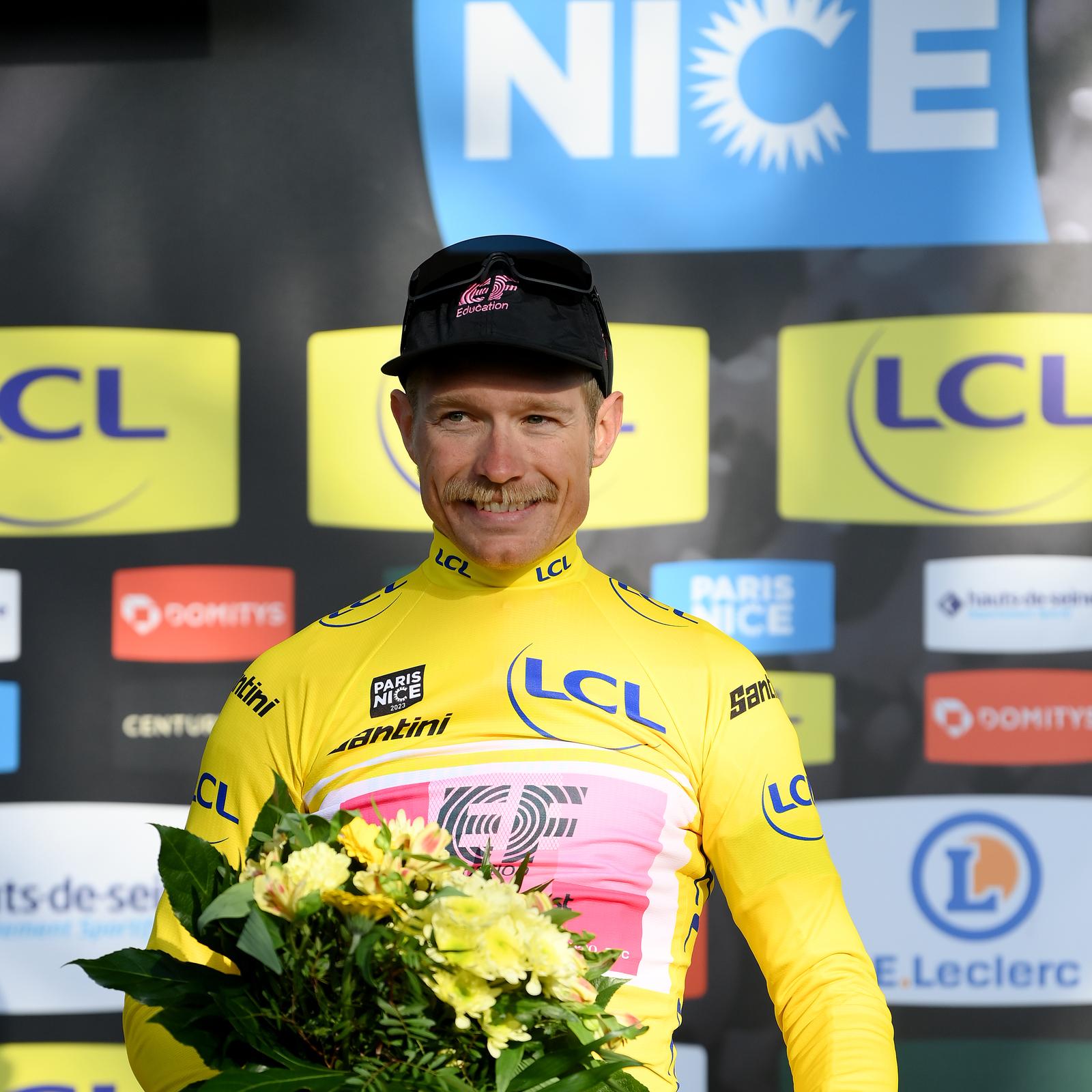 Magnus Cort in yellow after Paris-Nice TTT | EF Pro Cycling