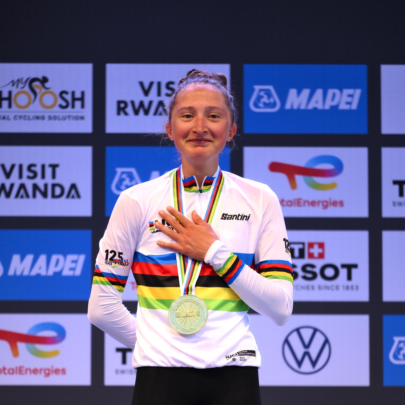 Magdeleine Vallieres wins world championship in Kigali | EF Pro Cycling