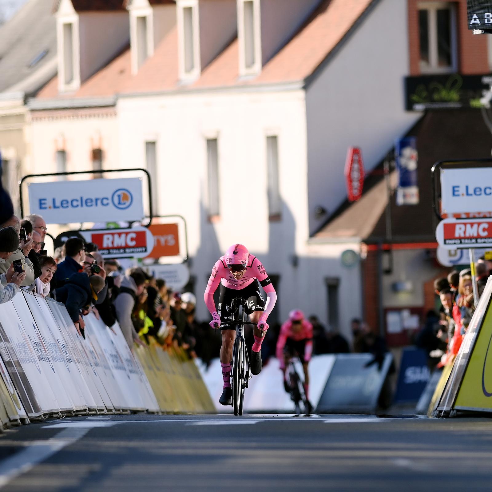 Magnus Cort in yellow after Paris-Nice TTT | EF Pro Cycling