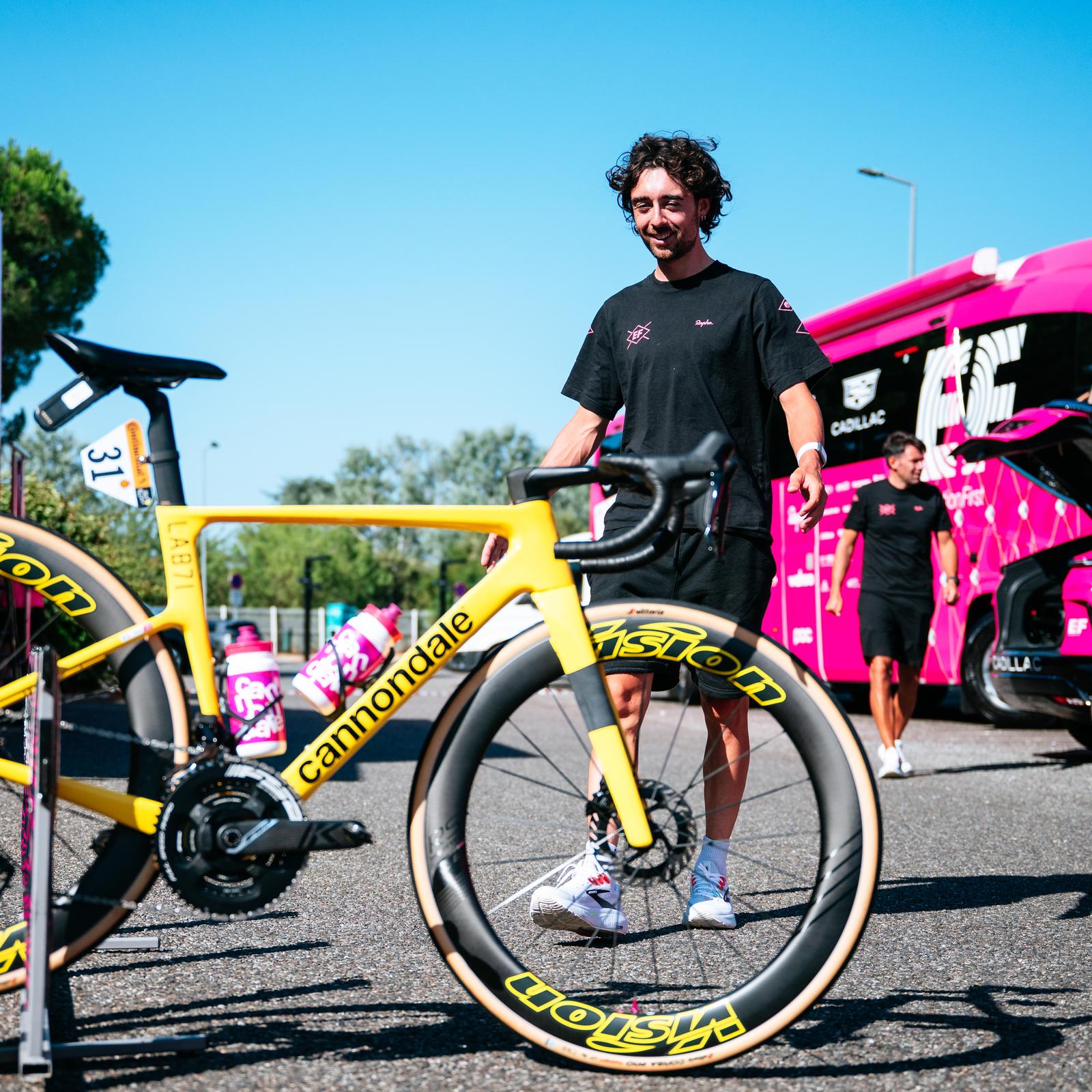 Tour de France bike check: Ben Healy's yellow Cannondale LAB71 SuperSix ...