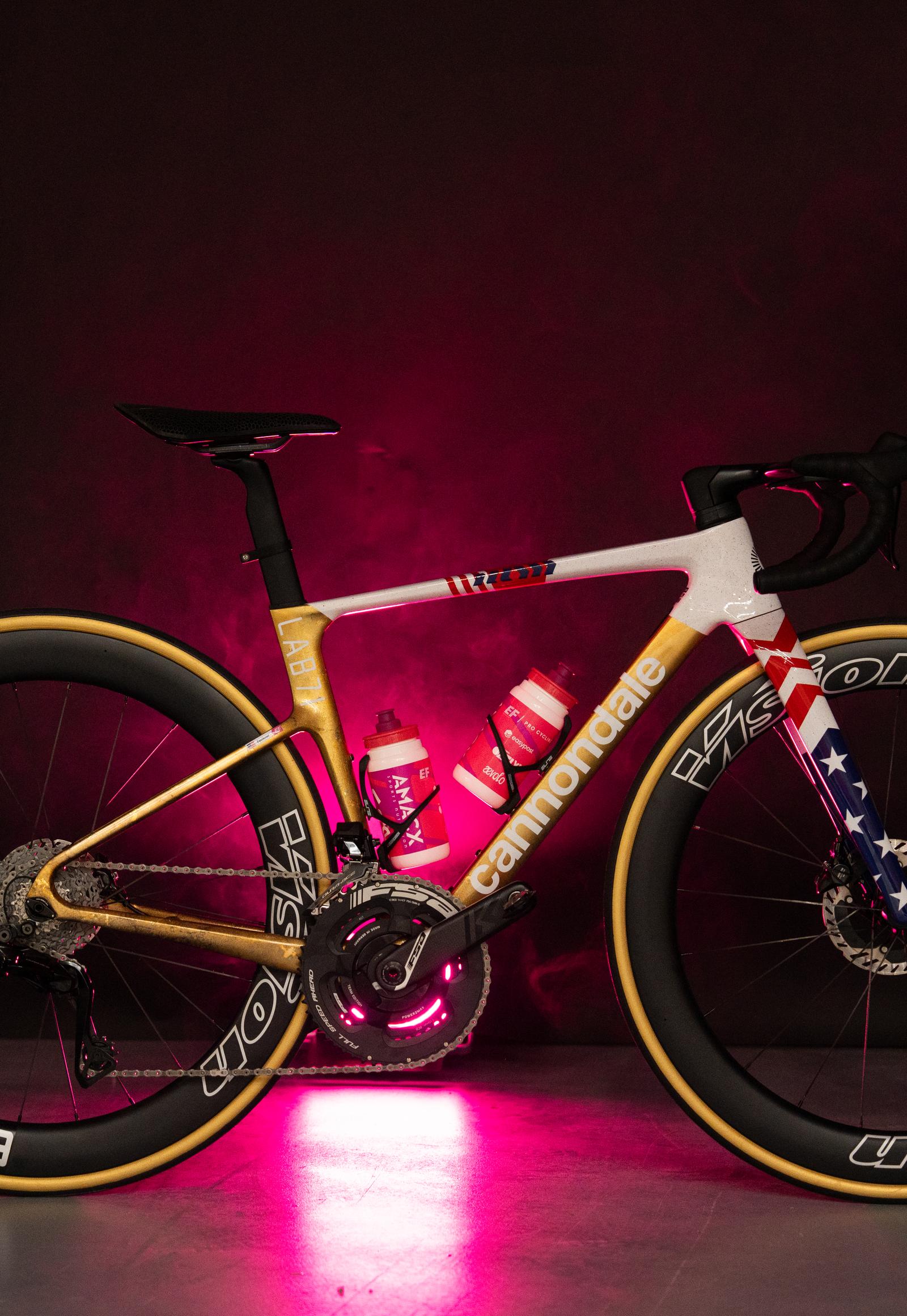 Bike check: Kristen Faulkner’s red, white, blue, and gold Cannondale ...