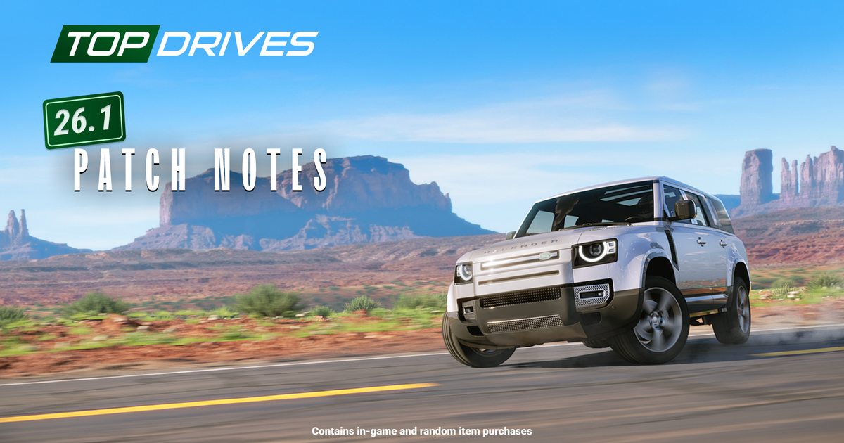 Top Drives Update 26.1 Release Notes