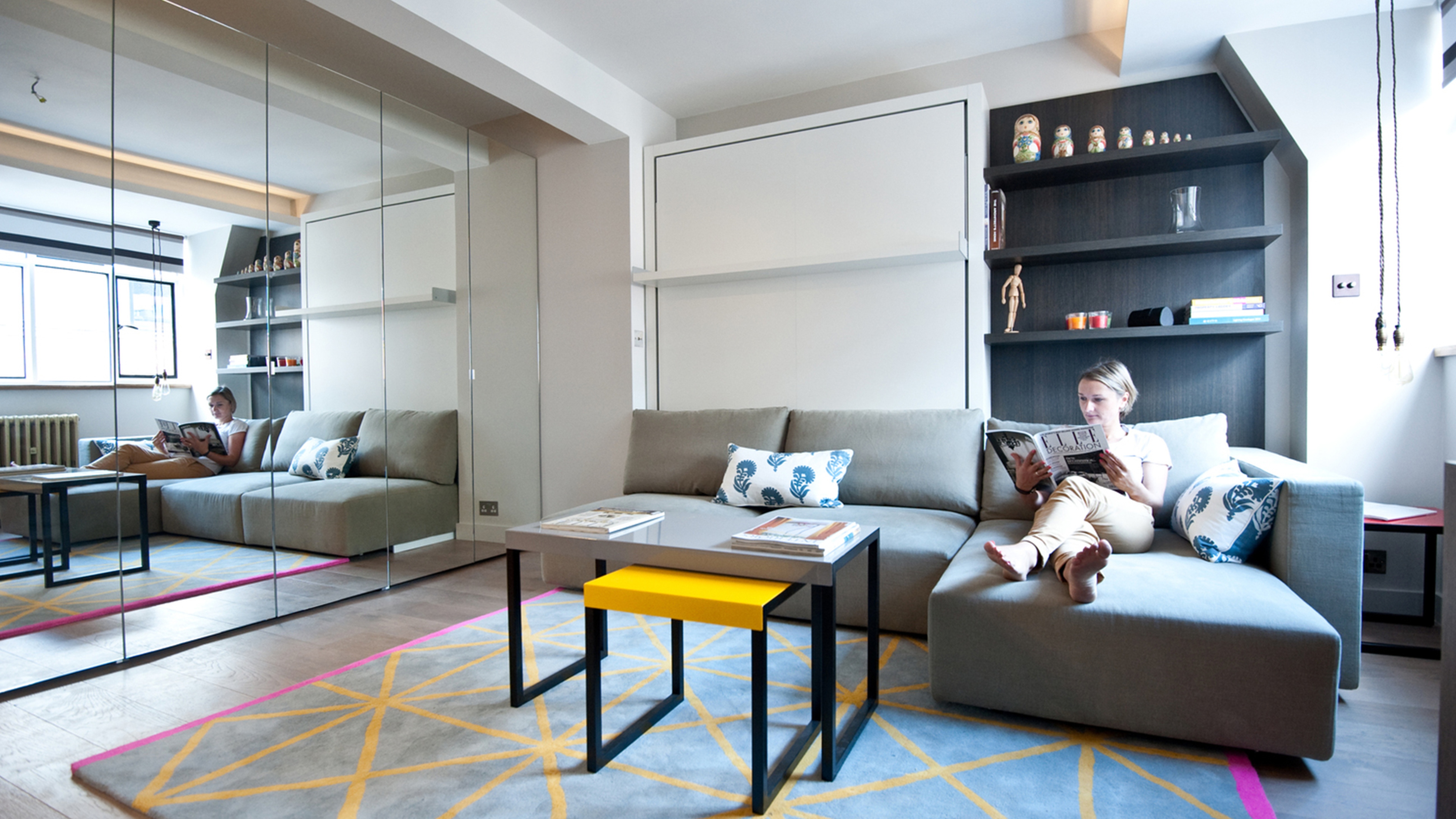 London Studio Space Saving Interior Design | Black and Milk