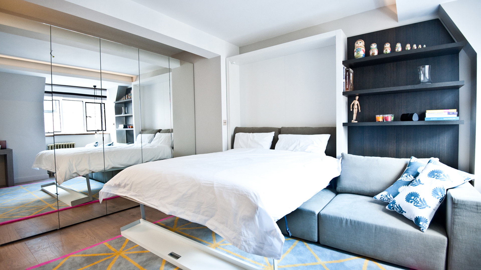 London Studio Space Saving Interior Design | Black and Milk