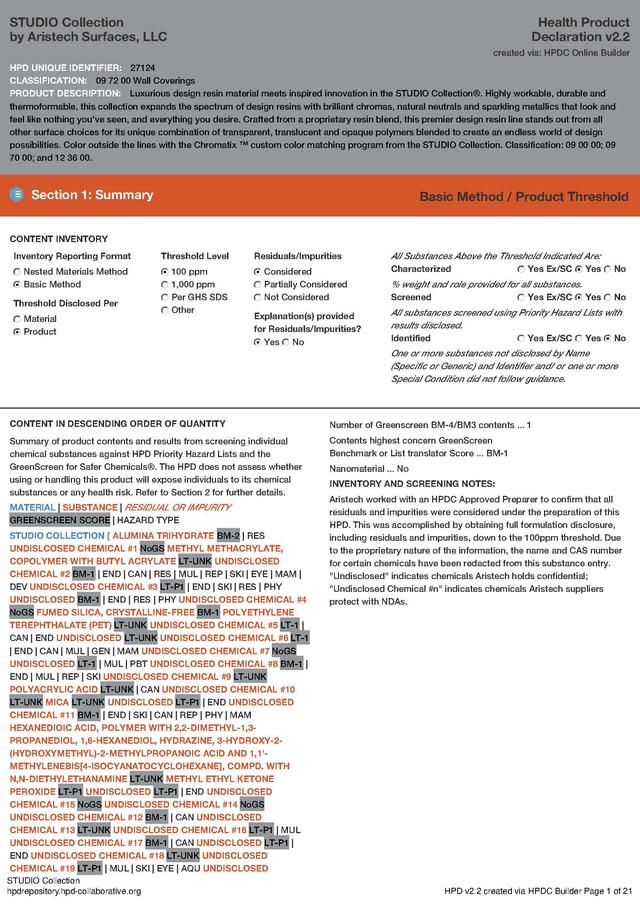 Resource Library | Aristech Surfaces