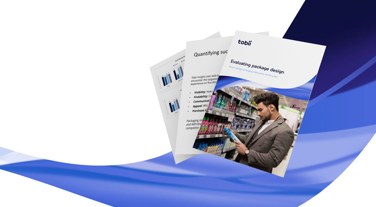 Evaluating package design options - Free sample study - Tobii
