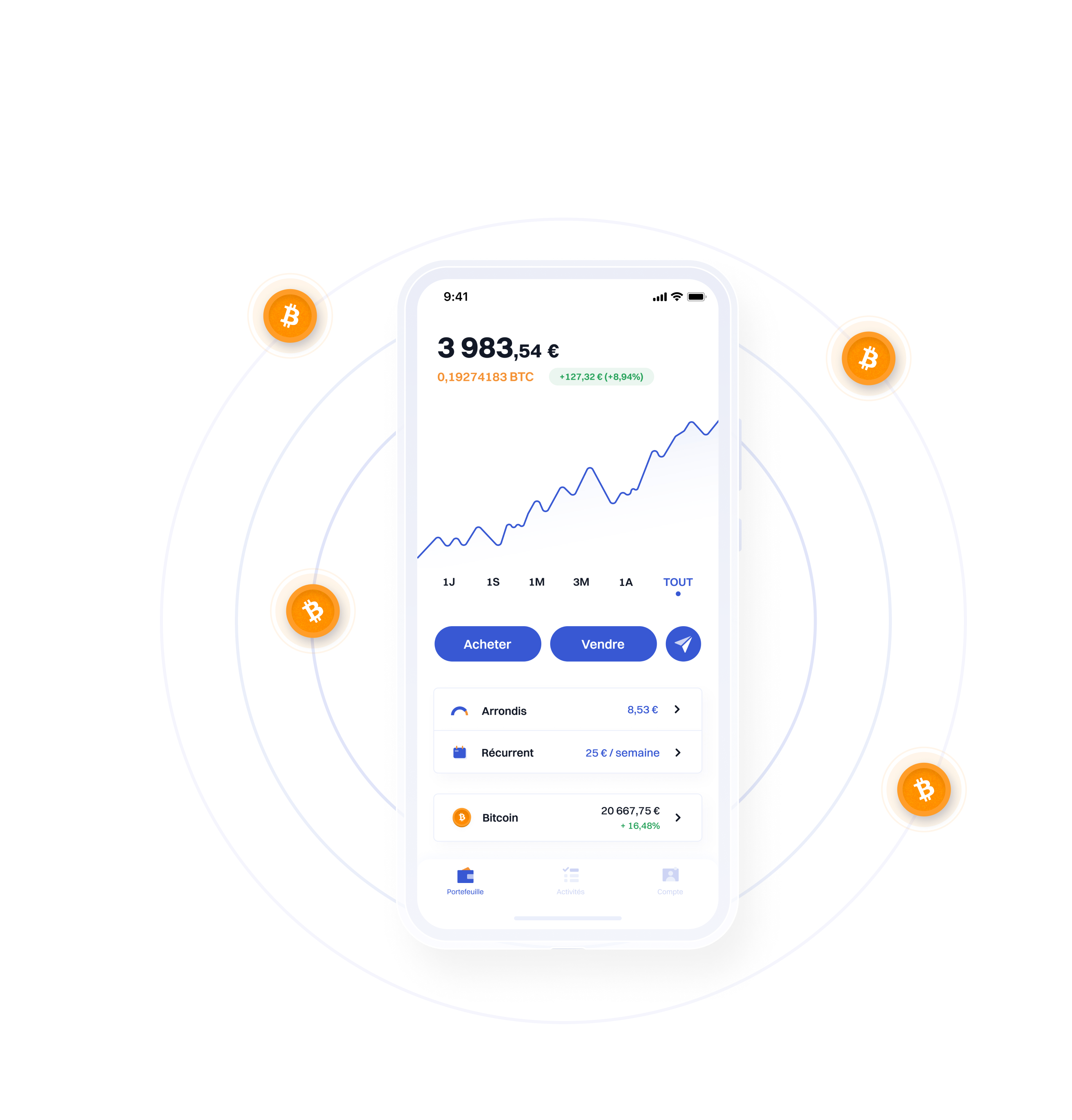 Épargnez en Bitcoin sans aucun effort - Bitstack
