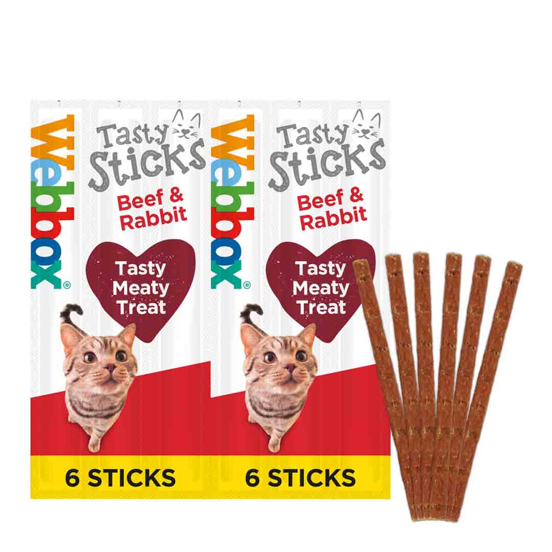 Webbox Delight Tasty Sticks Beef & Rabbit 6 Pack | Cat Treat
