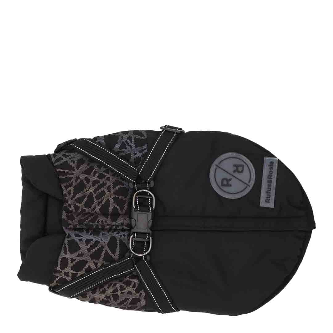Rufus and Rosie Full Harness Dog Coat | Black