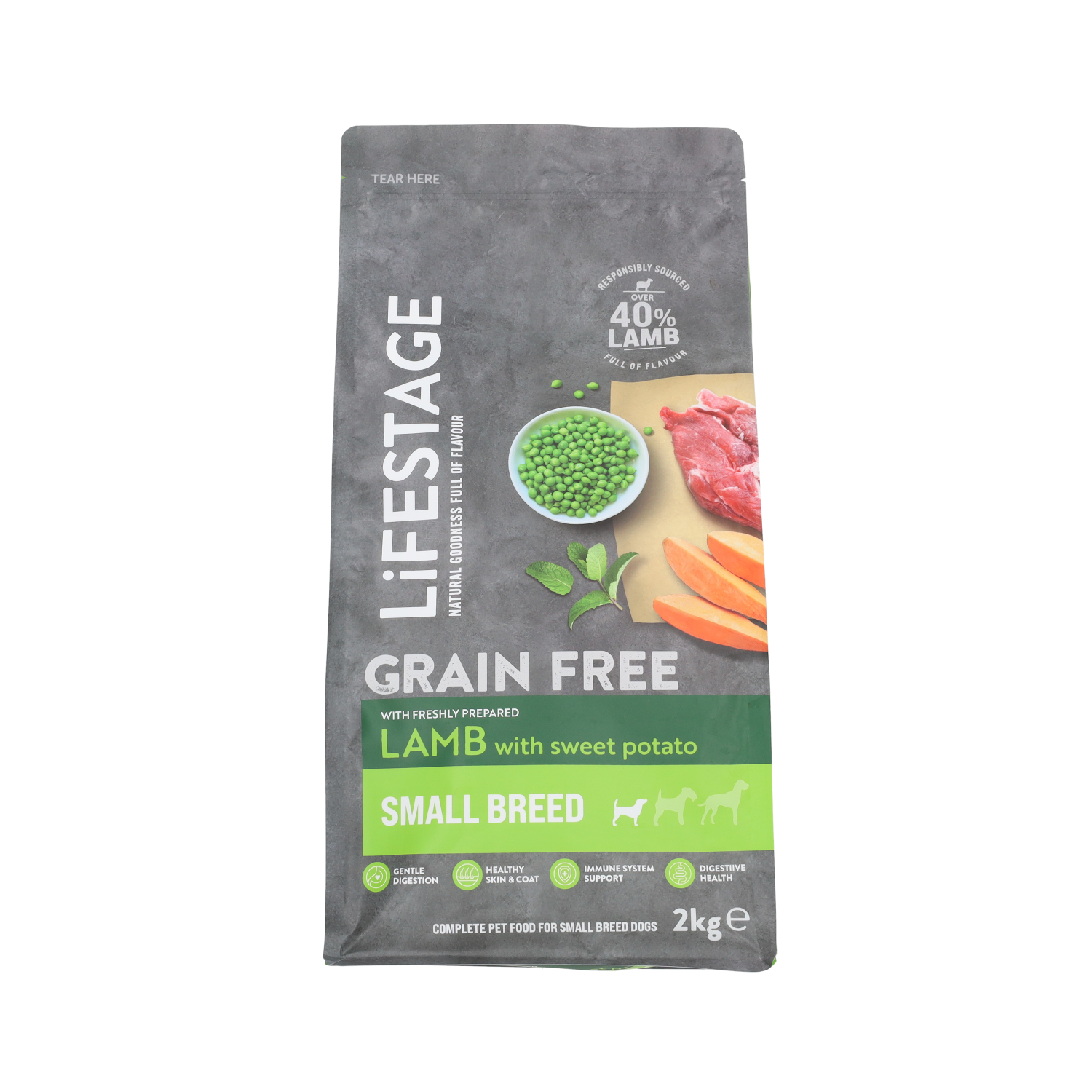 Lifestage Grain Free Dog Food Small Breed Adult Dog Lamb 2kgg | Jollyes