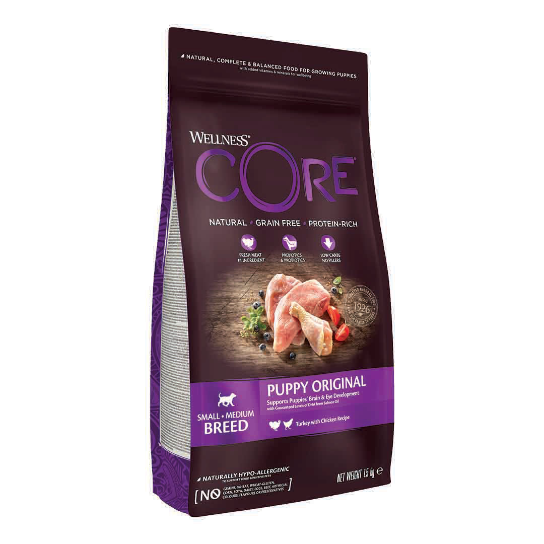 Wellness CORE Dry Puppy Food Original Turkey with Chicken Recipe 1.5kg ...