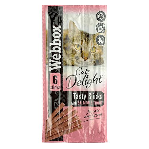 Webbox Cats Delight Tasty Sticks Salmon & Trout | Cat Treat
