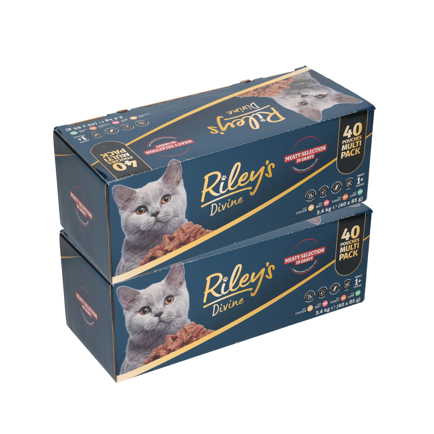 Rileys Plus Pouch Meaty Shredded 80 x 85 g | Cat Food