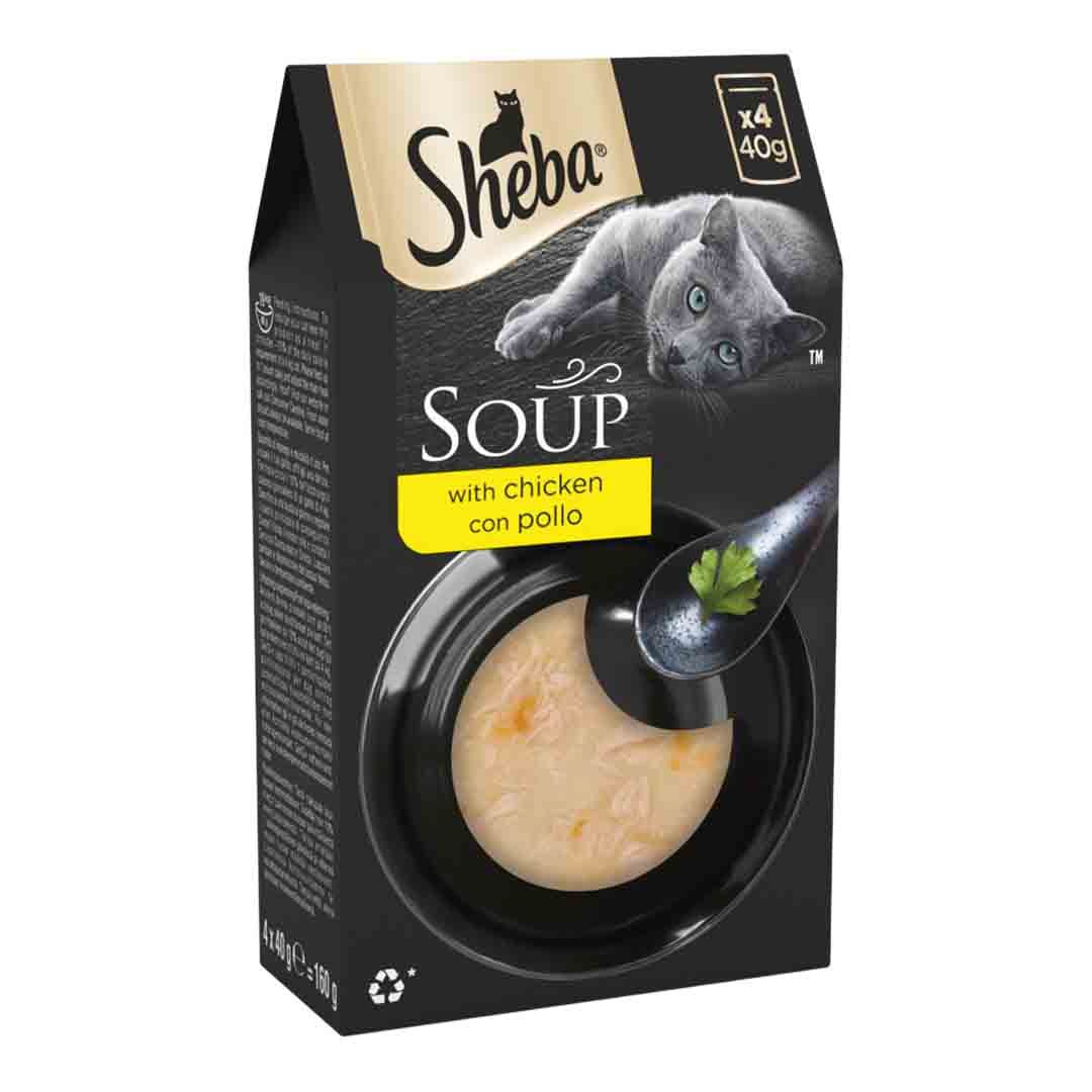 Sheba | Classics Soup with Chicken Fillets – 4 Packs | 40 g