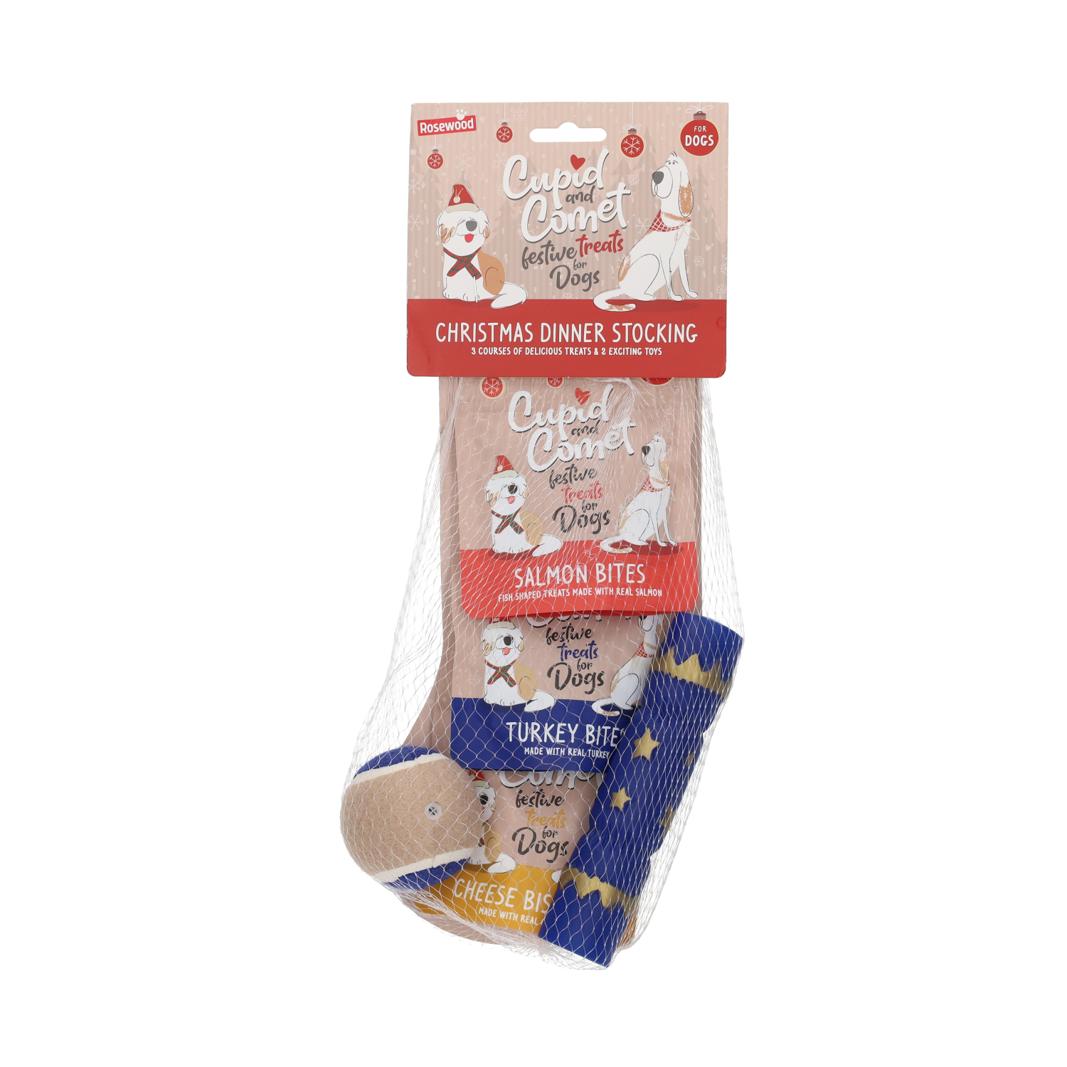 Cupid & Comet Dog Stocking | Dog Christmas Stocking