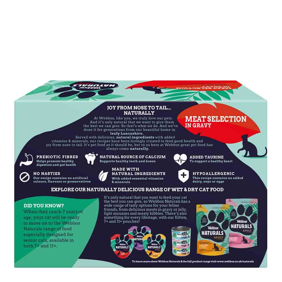 Webbox Naturals Cat Multipack Meat in Gravy 12x100g | Wet Cat Food