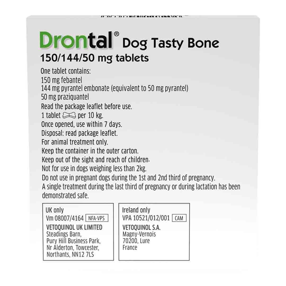 Drontal Dog Tasty Bone Worming Tablets x 6 | Dog Wormers