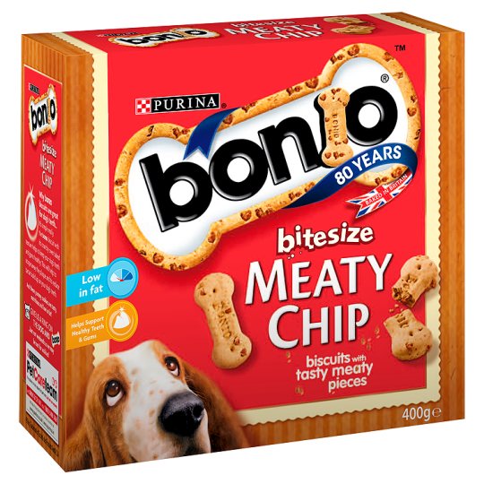 Bonio Meaty Chip Bitesize 400g | Dog Biscuits