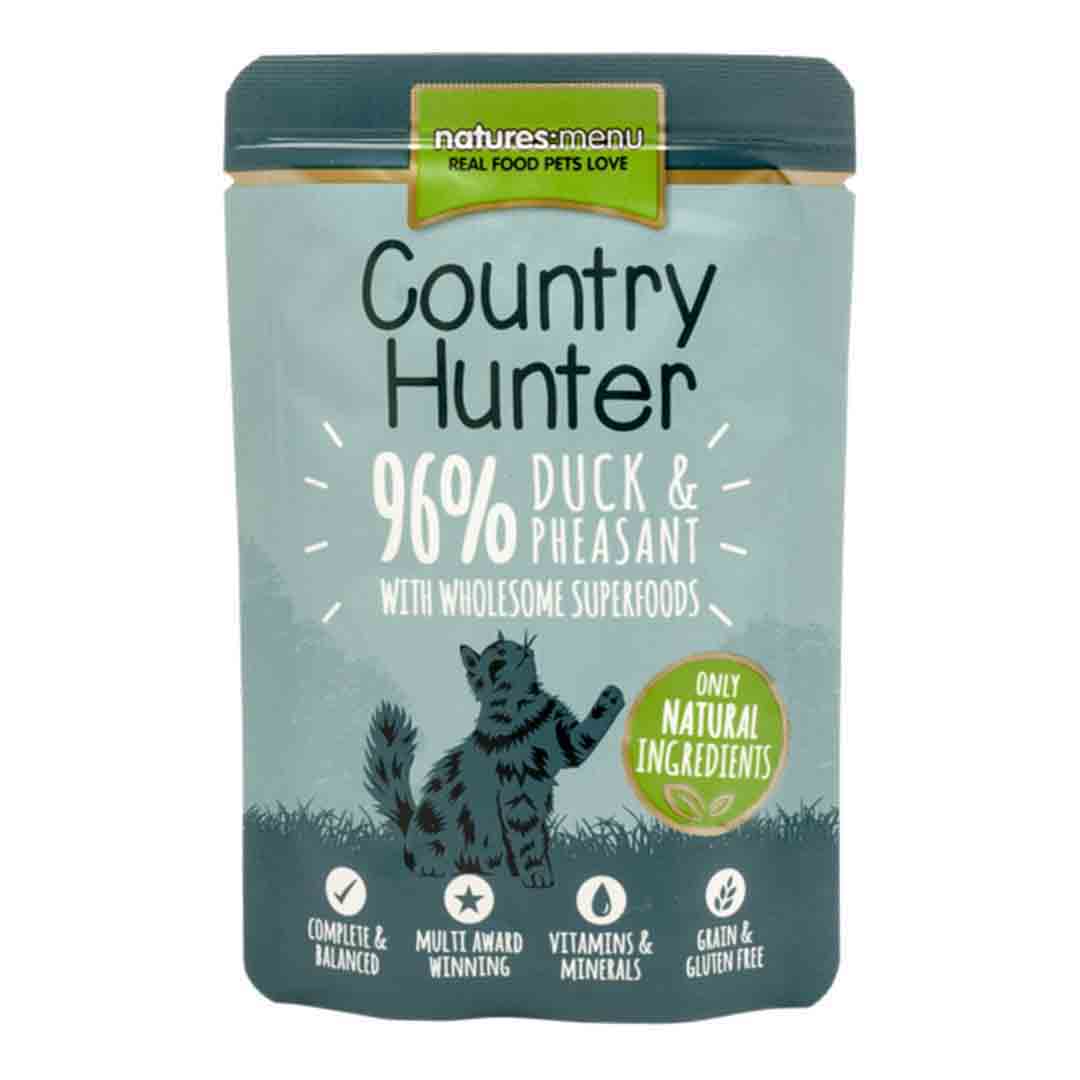 Natures Menu Country Hunter Duck Pheasant Cat Pouch 85g Wet Cat Food natures-menu-country-hunter-duck-pheasant-cat-pouch-85g-wet-cat-food