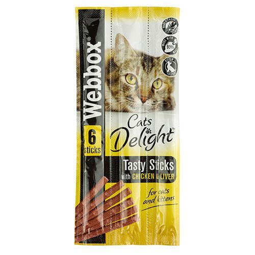 Webbox Cats Delight Chew Sticks Chicken & Liver | Cat Treats