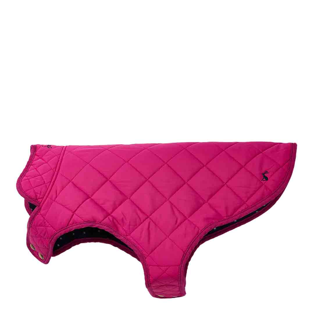 Joules Raspberry Quilted Coat Large | Puppy Coats & Clothing