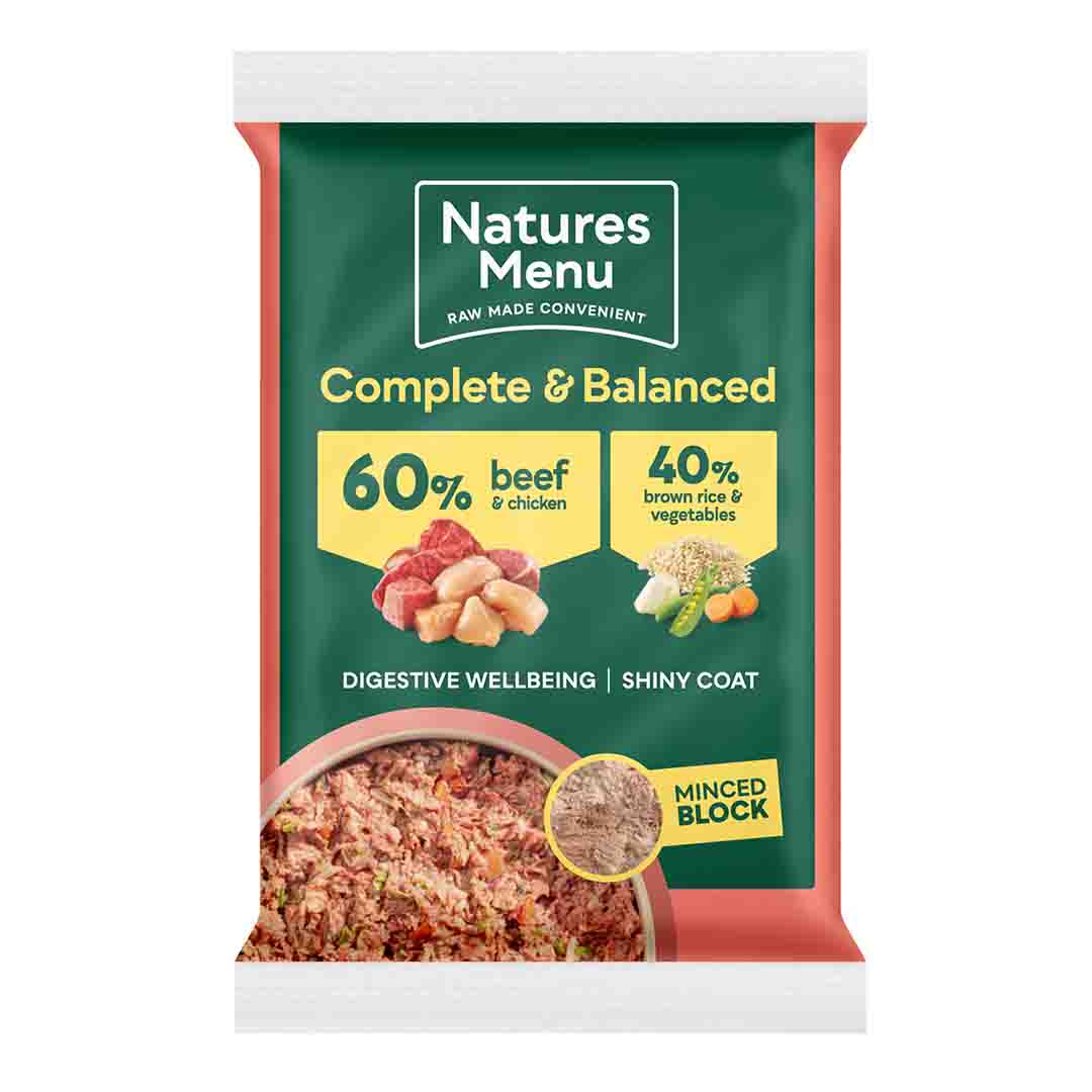 Natures Menu Beef, Veg & Rice Brick 300g | Raw Dog Food