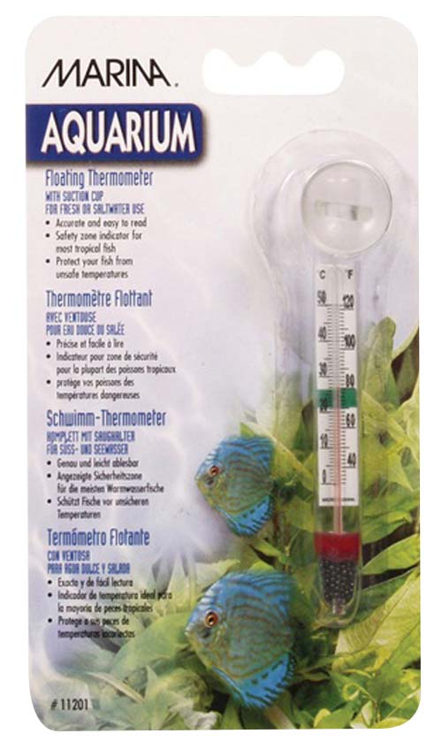 Marina Floating Thermometer with Suction Cup | Tank Heating