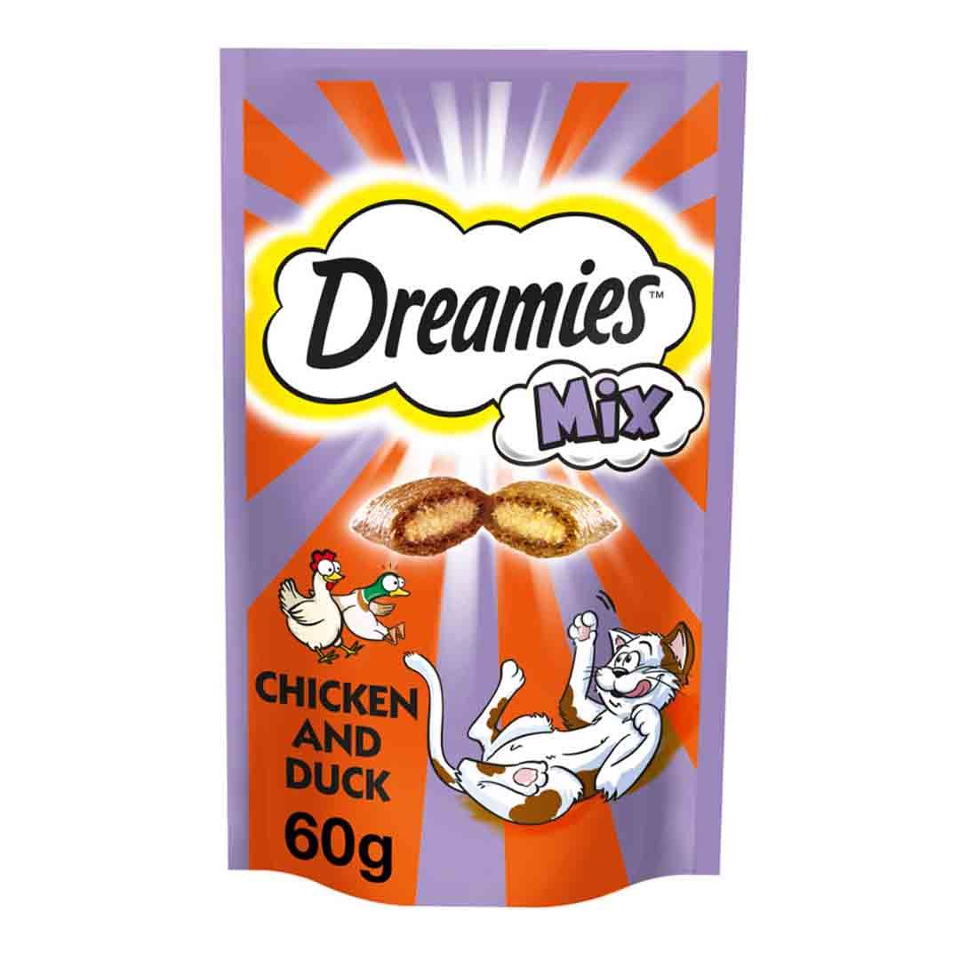 Dreamies Tasty Chicken and Delectable Duck 60g | Cat Treats