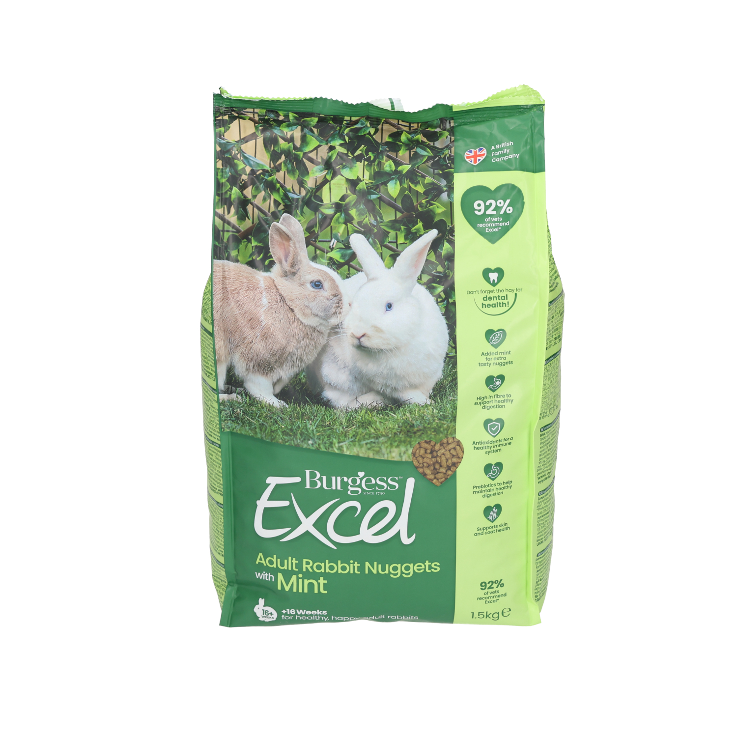 Excel Rabbit Adult Tasty Nuggets 1.5kg | Rabbit Food & Treats