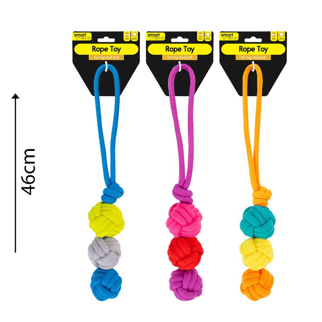 Smart Choice Triple Knot Ball Rope Dog Toy | Jollyes