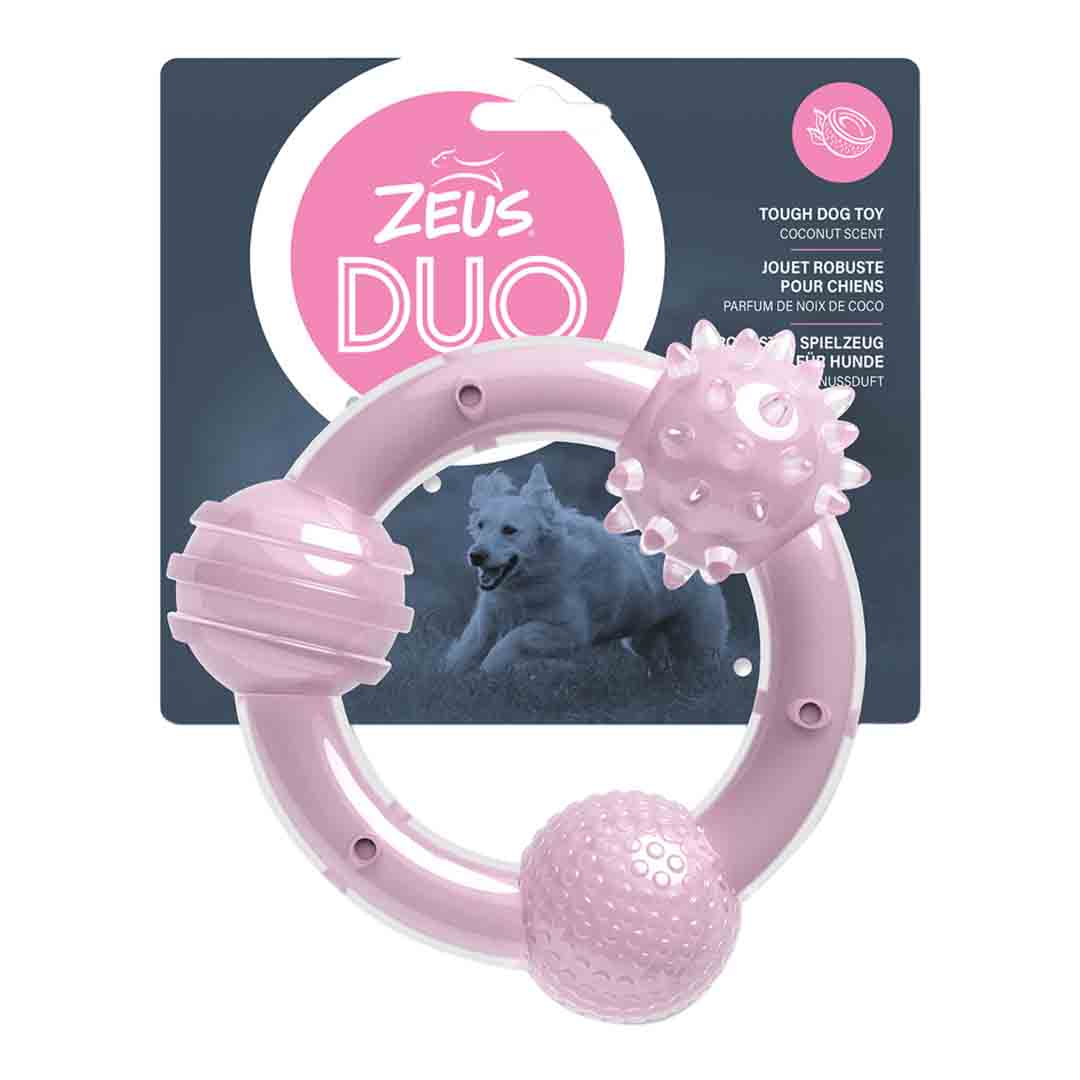 Zeus DUO Tri-Ring Shaped 15 CM | Dog Toy | Coconut Scented
