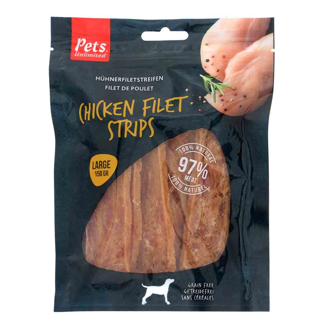 Pets Unlimited Chicken Filet Strips Dog Treat | Dog Dental Chews