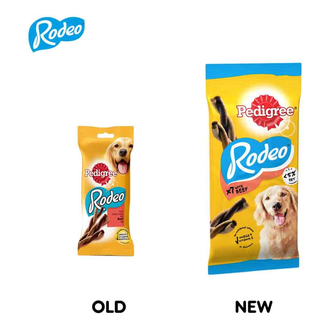 Pedigree Rodeo Dog Treats with Beef 7 Sticks | Dog Chews