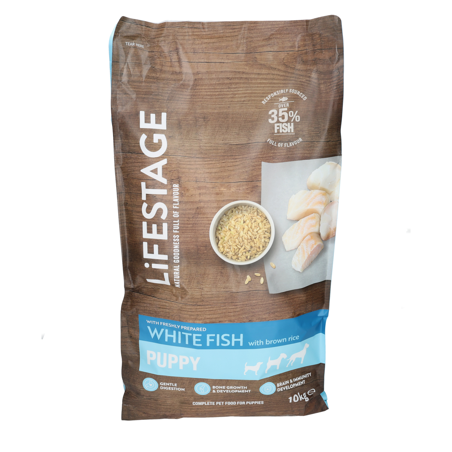Lifestage Naturals Dog Food, Puppy Fish & Rice 10kg | Jollyes