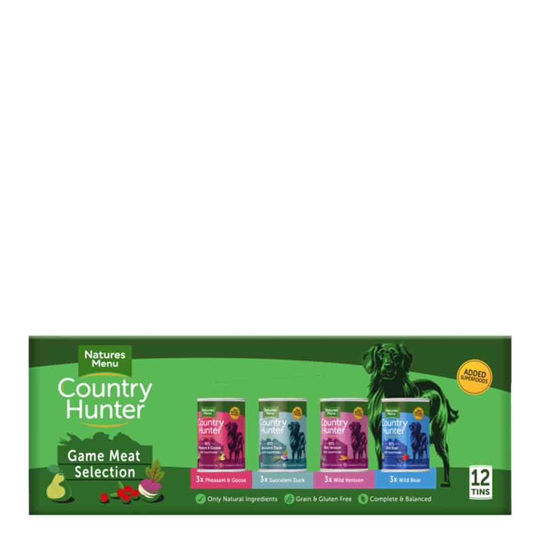 Country Hunter Game Meat Selection 12 pack | Wet Dog Food
