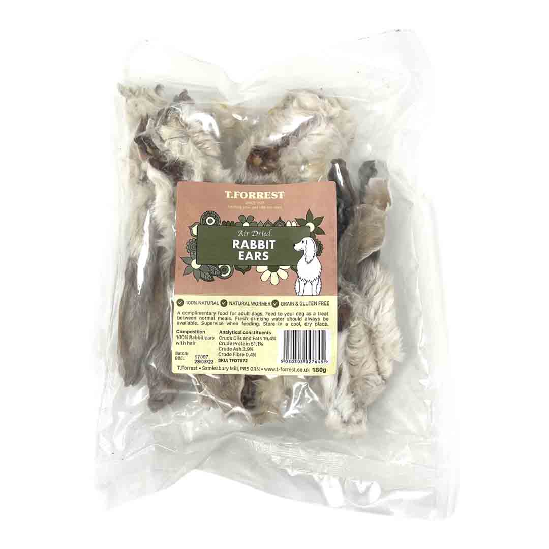 T. Forrest Rabbit Ears Dog Treat, 180g | Jollyes