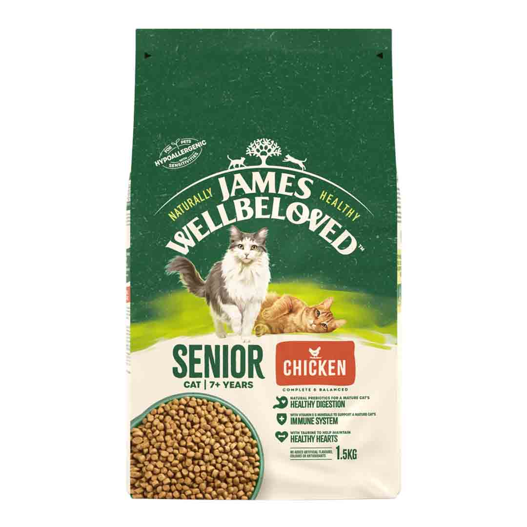 James Wellbeloved Chicken Senior Cat Food 1.5kg | Dry Cat Food