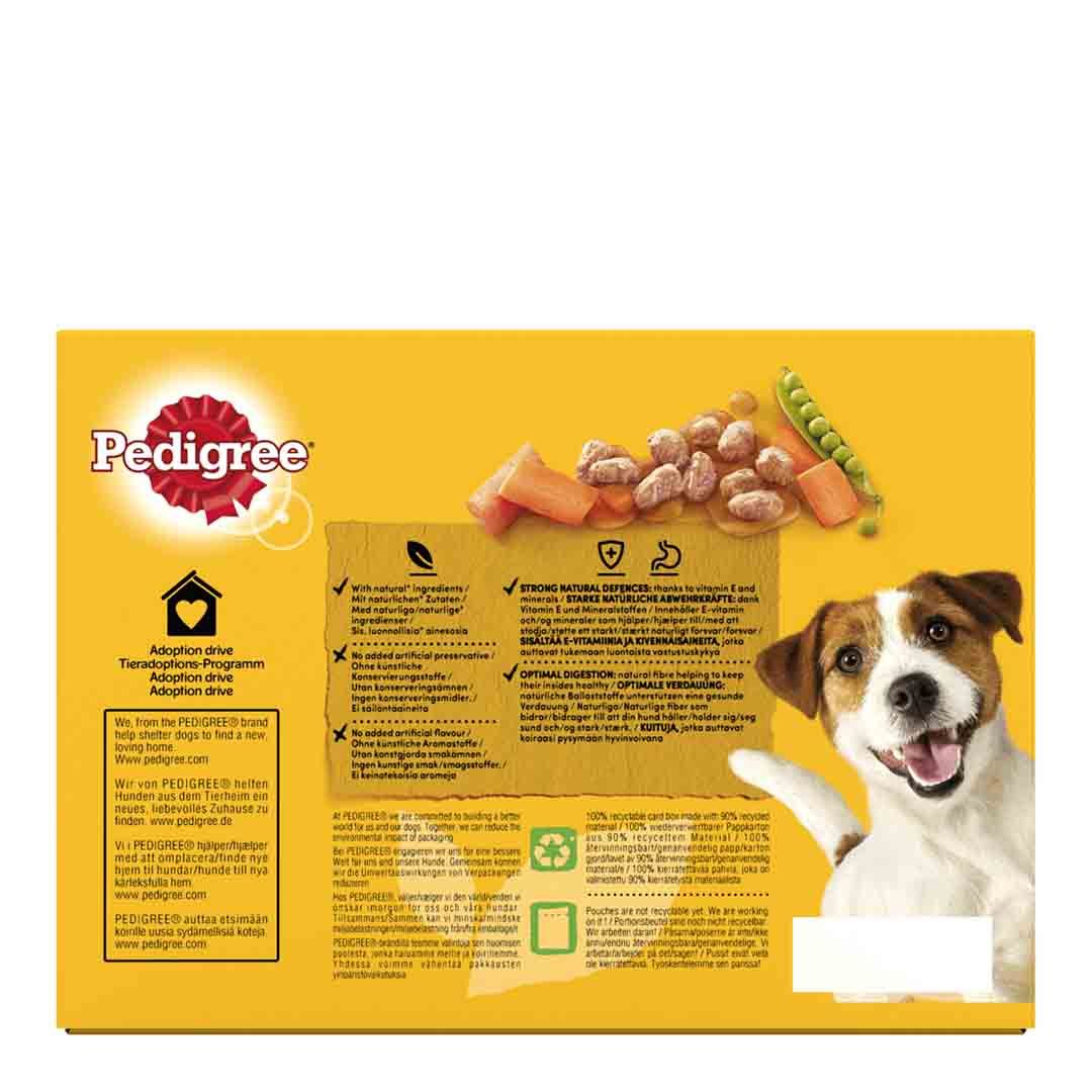 Pedigree Adult Wet Dog Food Pouches Mixed Selection in Gravy 12 x 100g ...
