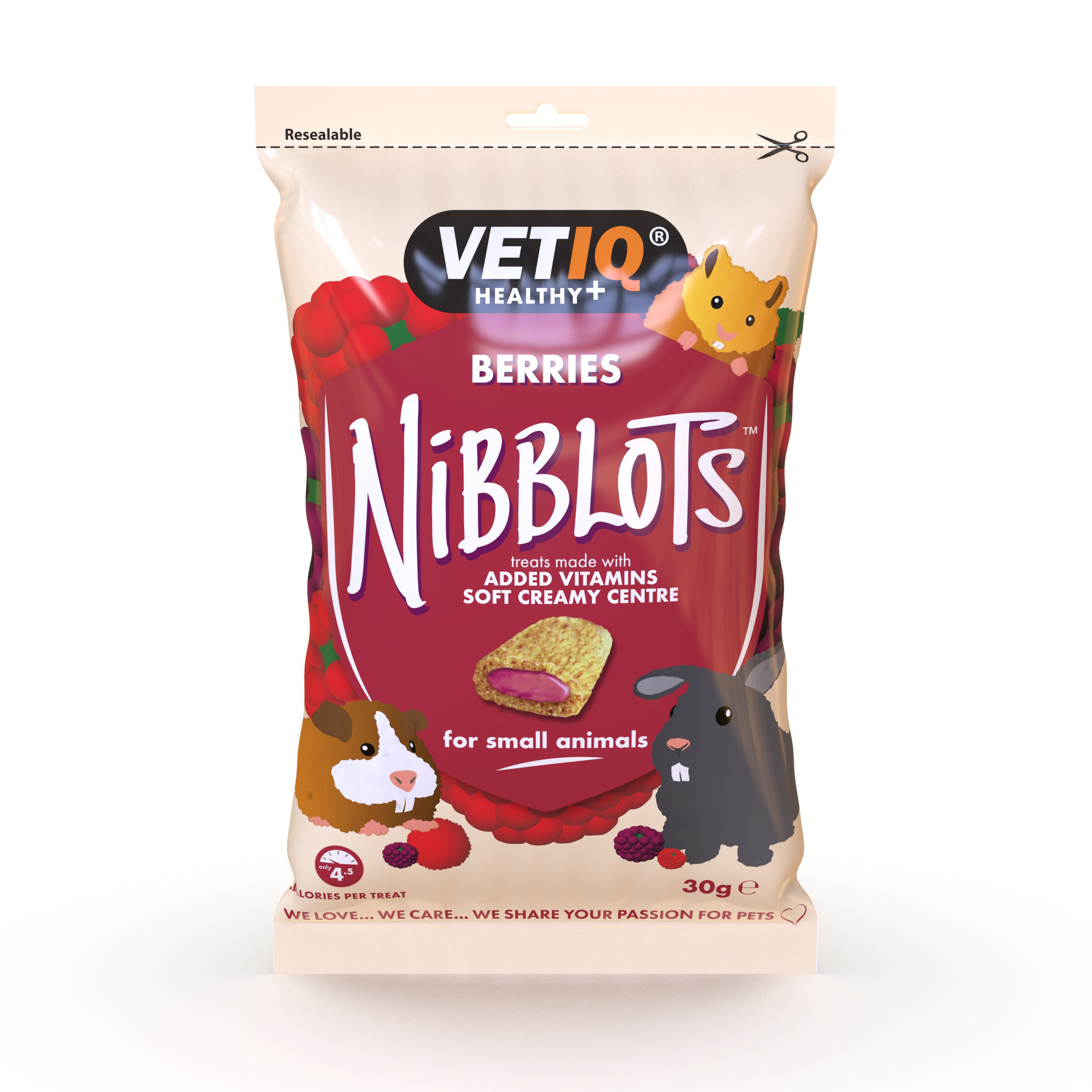 Nibblot Berry Treats for Small Animals 30g | Guinea Pig Food & Treats