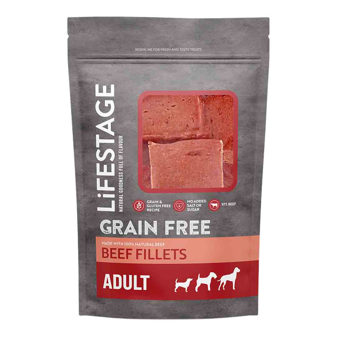 Lifestage Beef Fillets Dog Treat 80g | Dog Chews